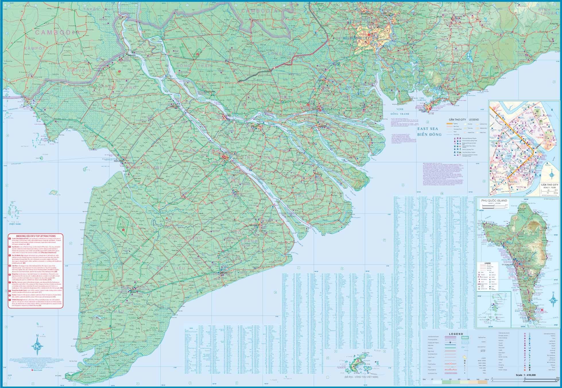Cambodia & Mekong Delta - Travel Map - ITM