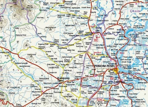 Cambodia Road Map - Reise