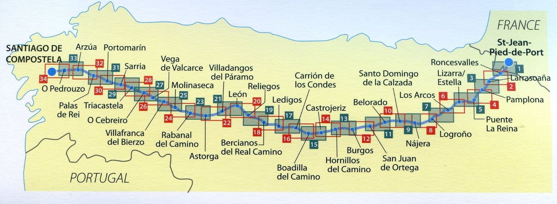 Camino de Santiago - The Way of St James - Michelin 160