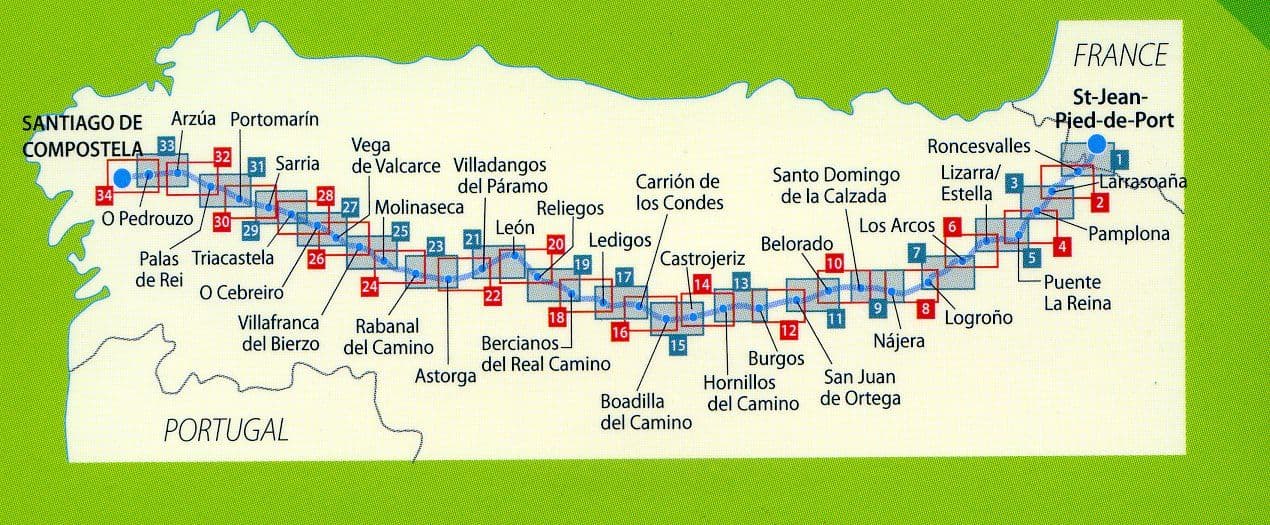 Camino de Santiago - The Way of St James - Michelin 160