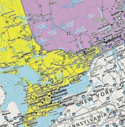 Canada Political Wall Map - Large - Map Sherpa