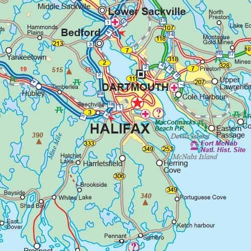 Canada s Maritime Provinces Travel Map