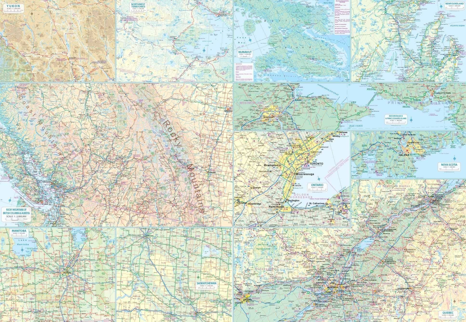 Canada Travel Reference Map ITM