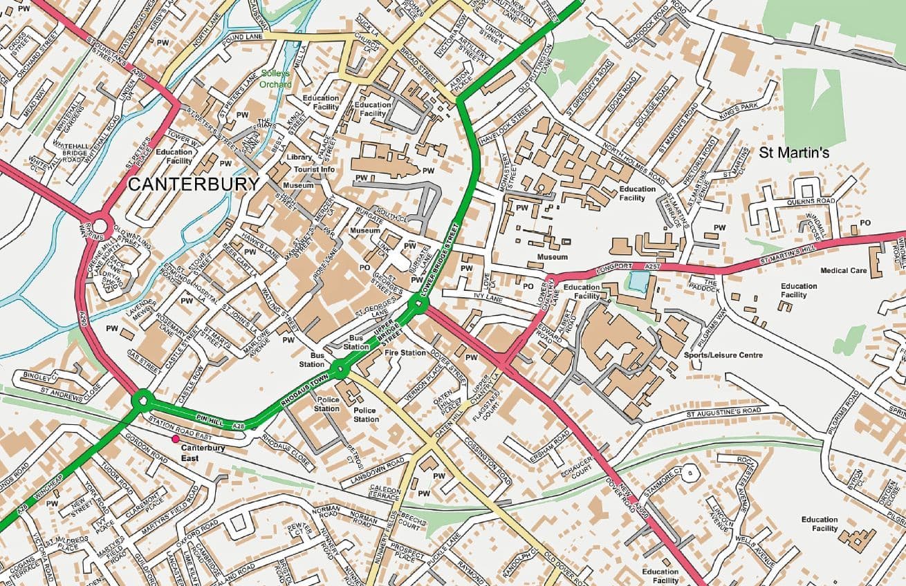 Canterbury Street Map - 2024