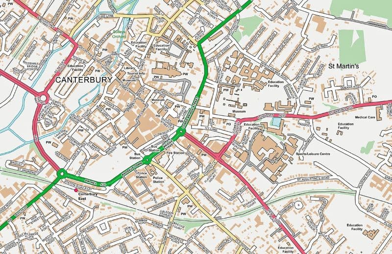 Canterbury Street Map - 2024