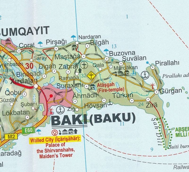Caucasus - Road Map - Gizi