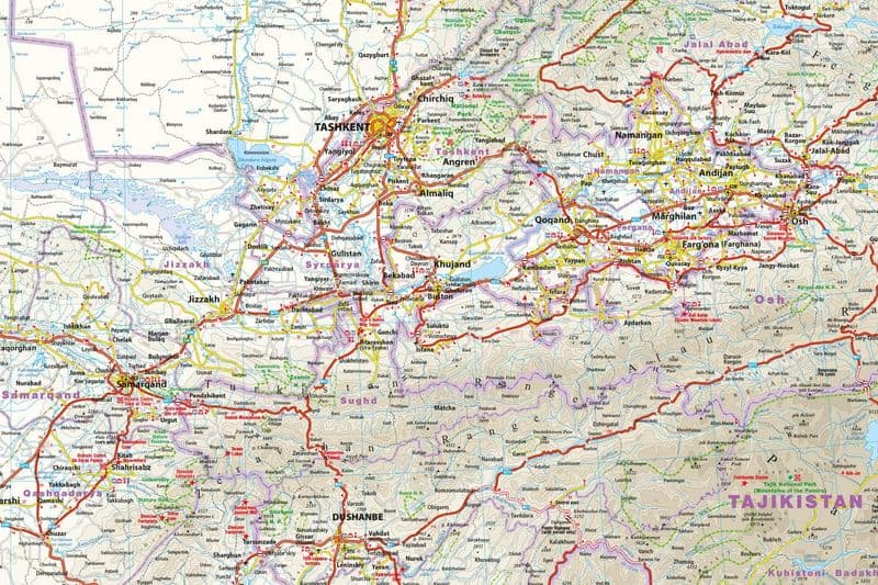 Central Asia Road Map - Reise