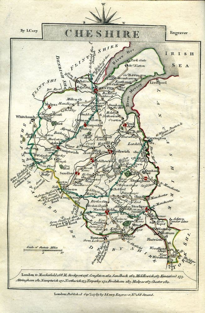 Cheshire County Map