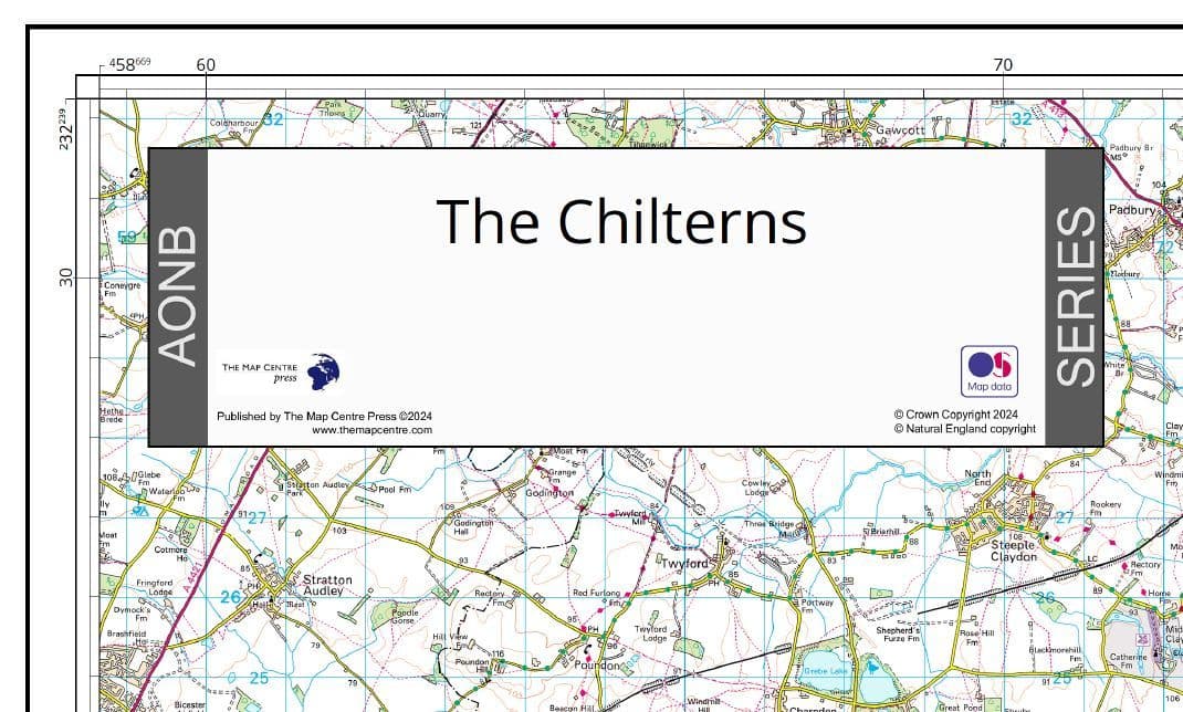 Chilterns - AONB Wall Map - 2024