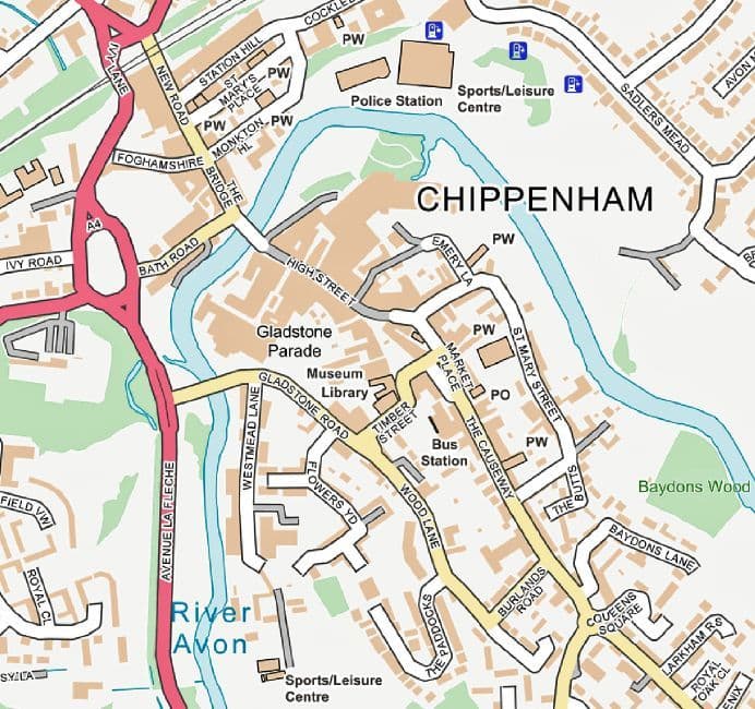 Chippenham Street Map 2024
