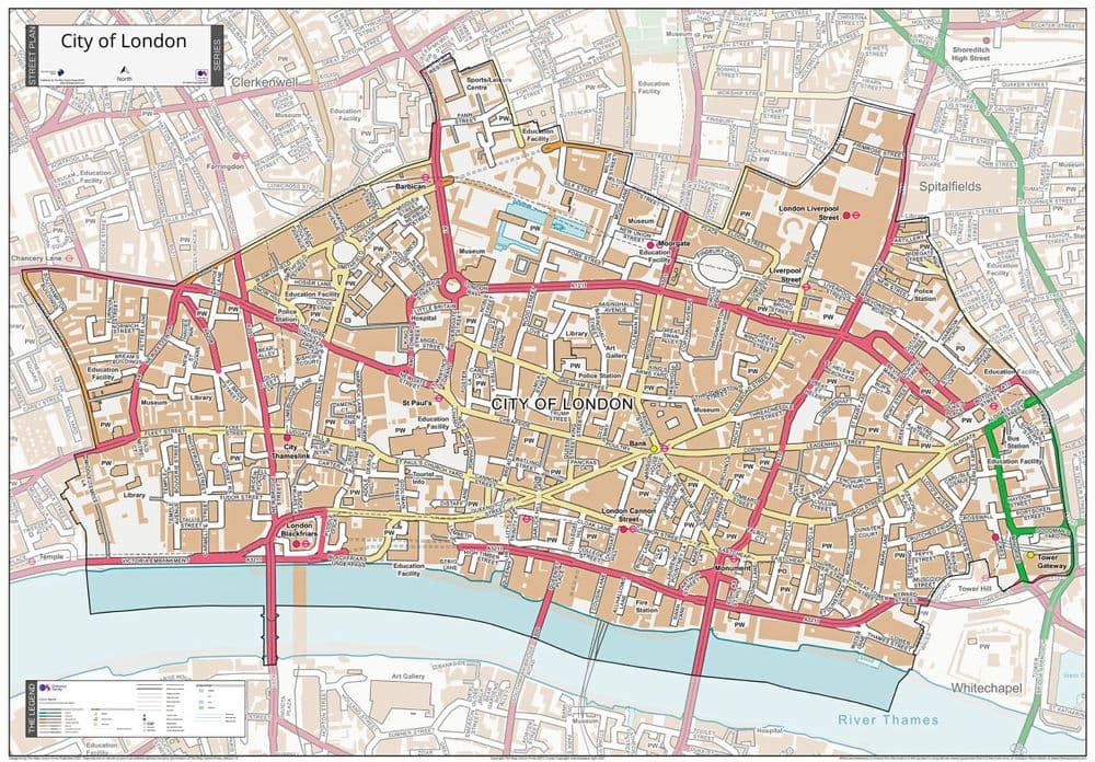 City of London - Street Map