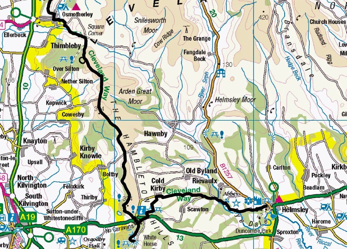 Cleveland Way - Wall Map
