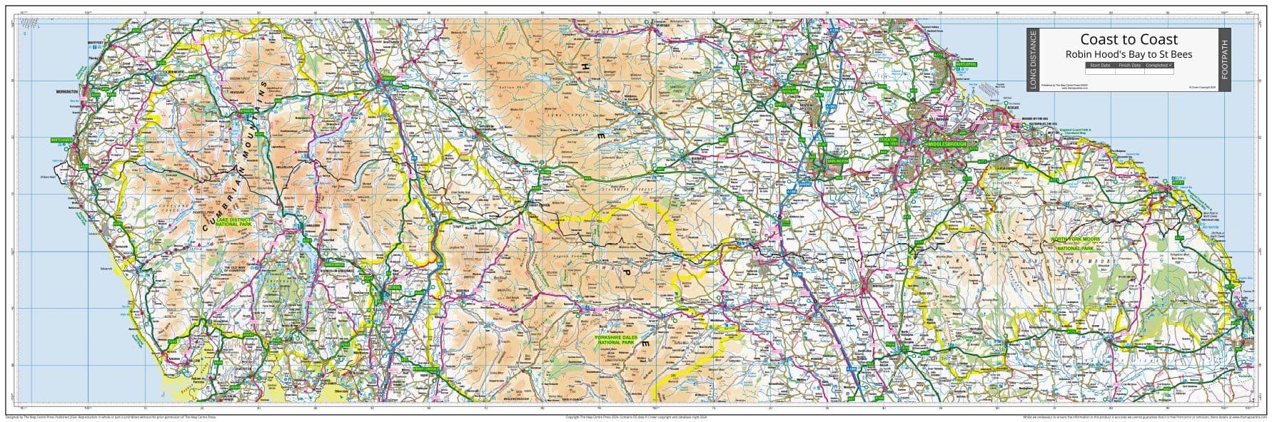 Coast to Coast - Wall Map