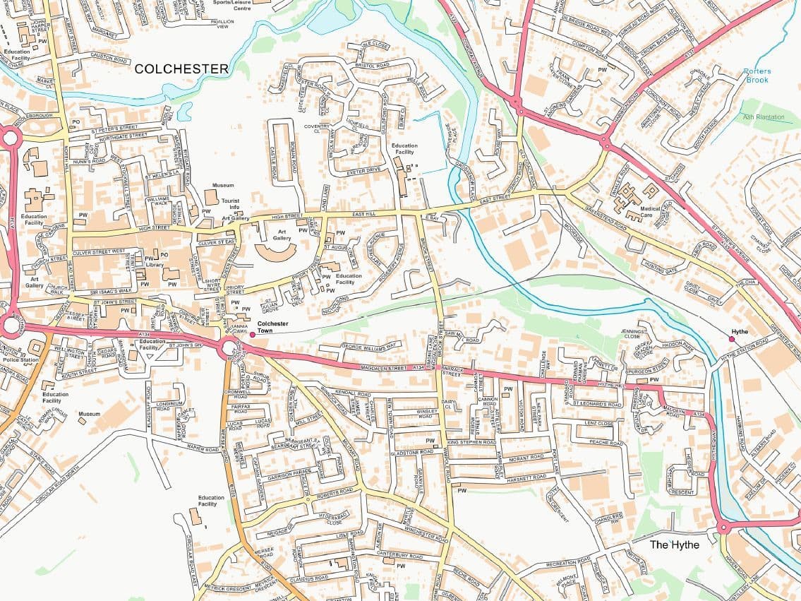 Colchester Street Map - 2024