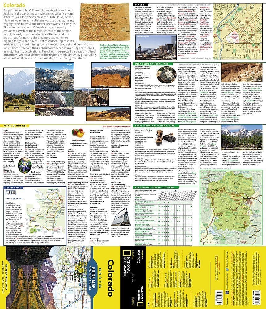 Colorado Road Map & Travel Guide GM14