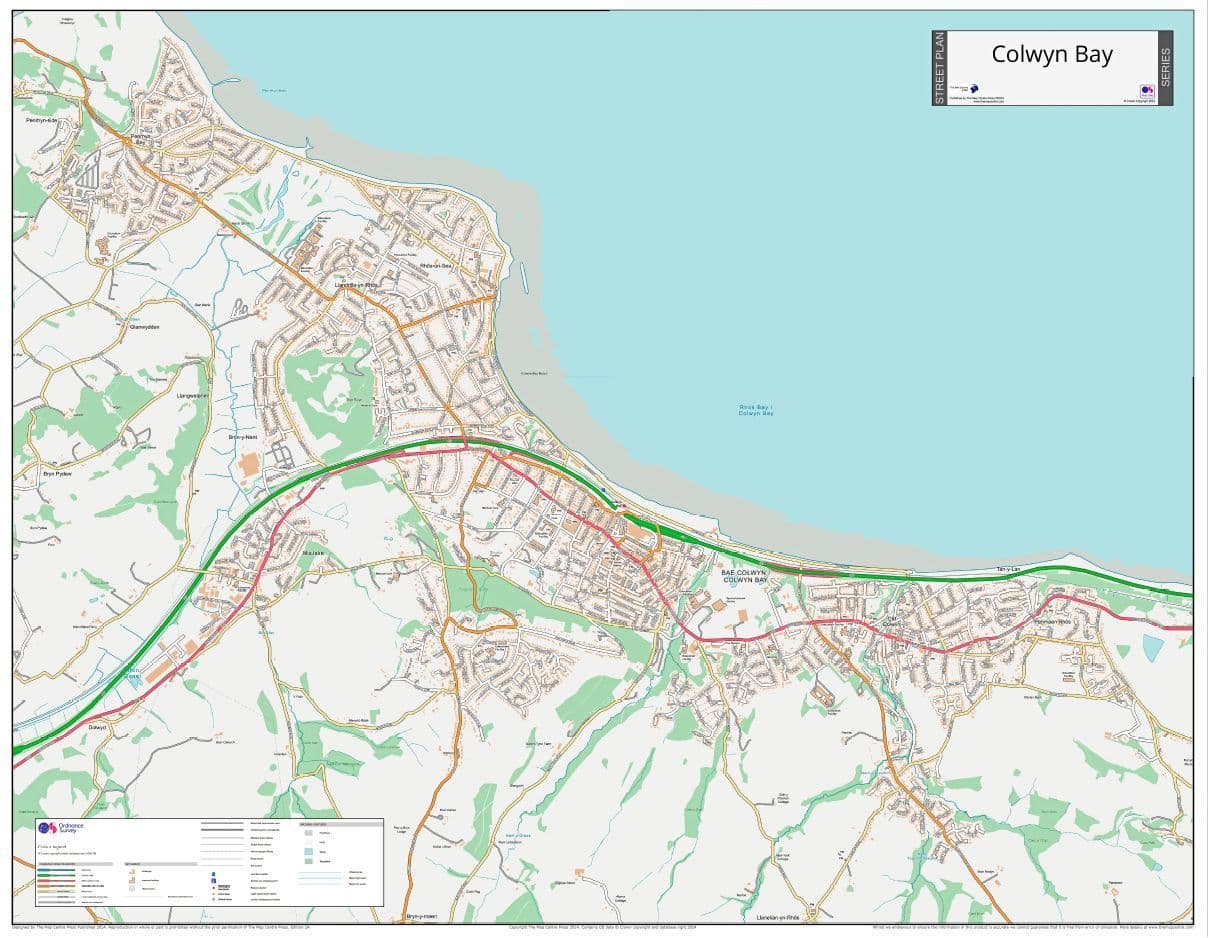 Colwyn Bay Street Map - 2024