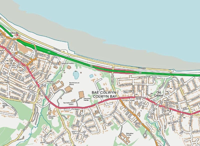 Colwyn Bay Street Map - 2024