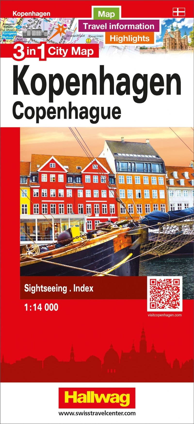Copenhagen - Street Map - Hallwag