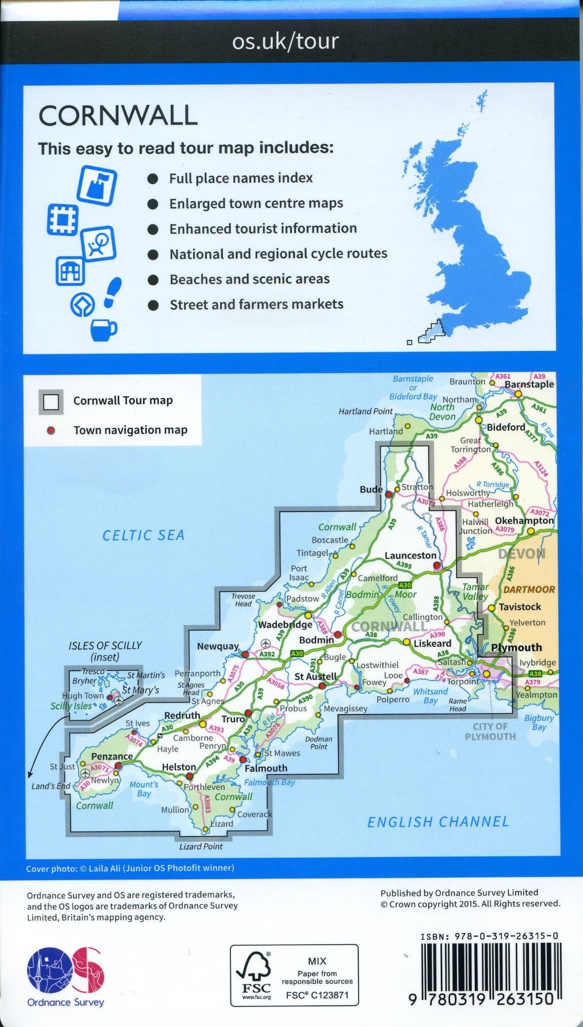 Cornwall - OS Tour Map