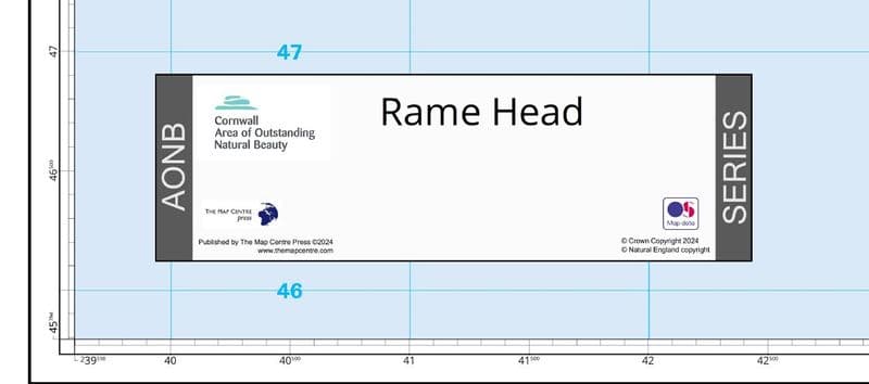 Cornwall - Rame Head - AONB Wall Map - 2024