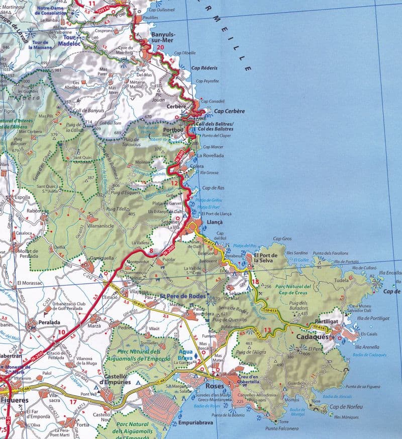 Costa Brava & Barcelona - Michelin Zoom Map - 147