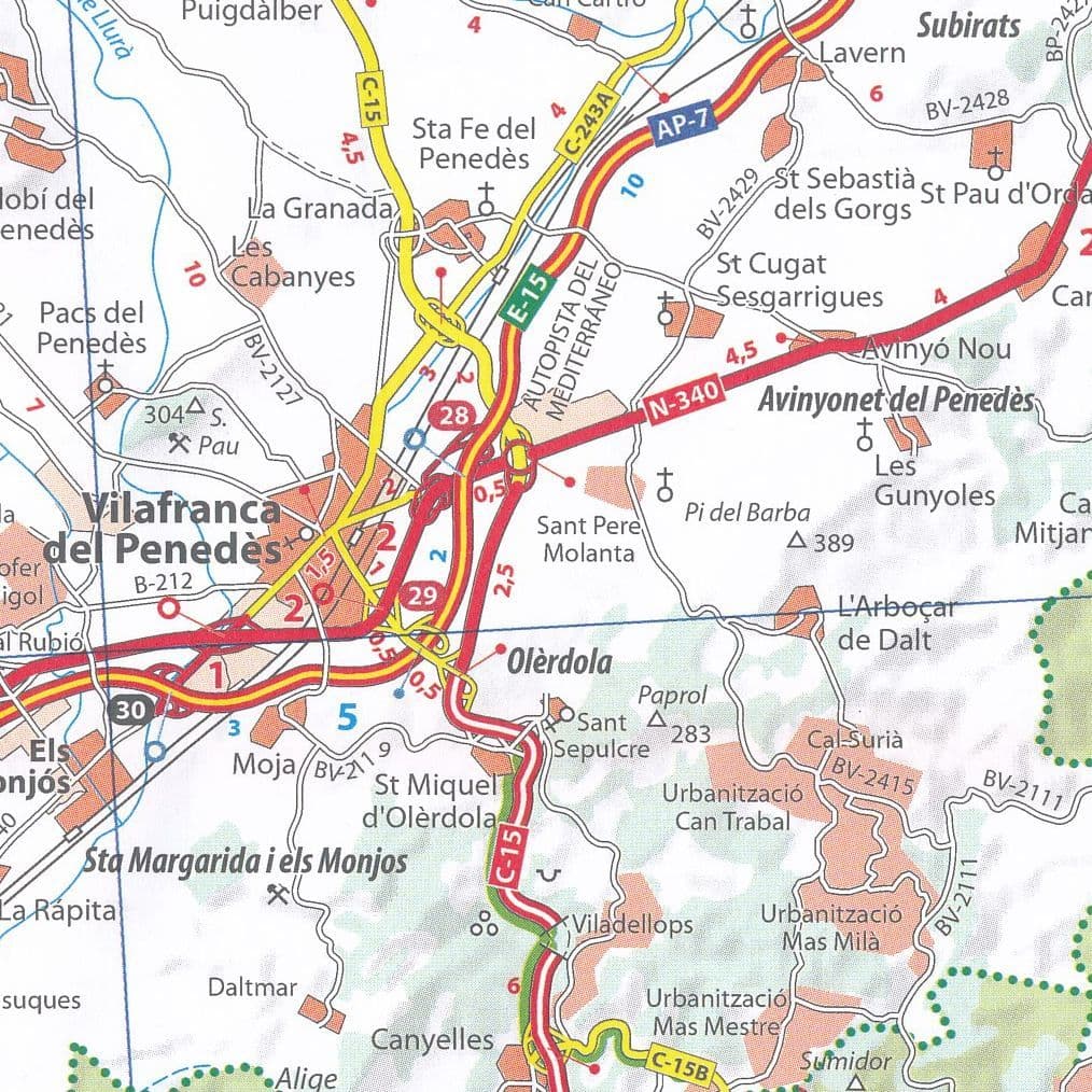 Costa Daurada Dorada - Michelin Zoom Map - 148
