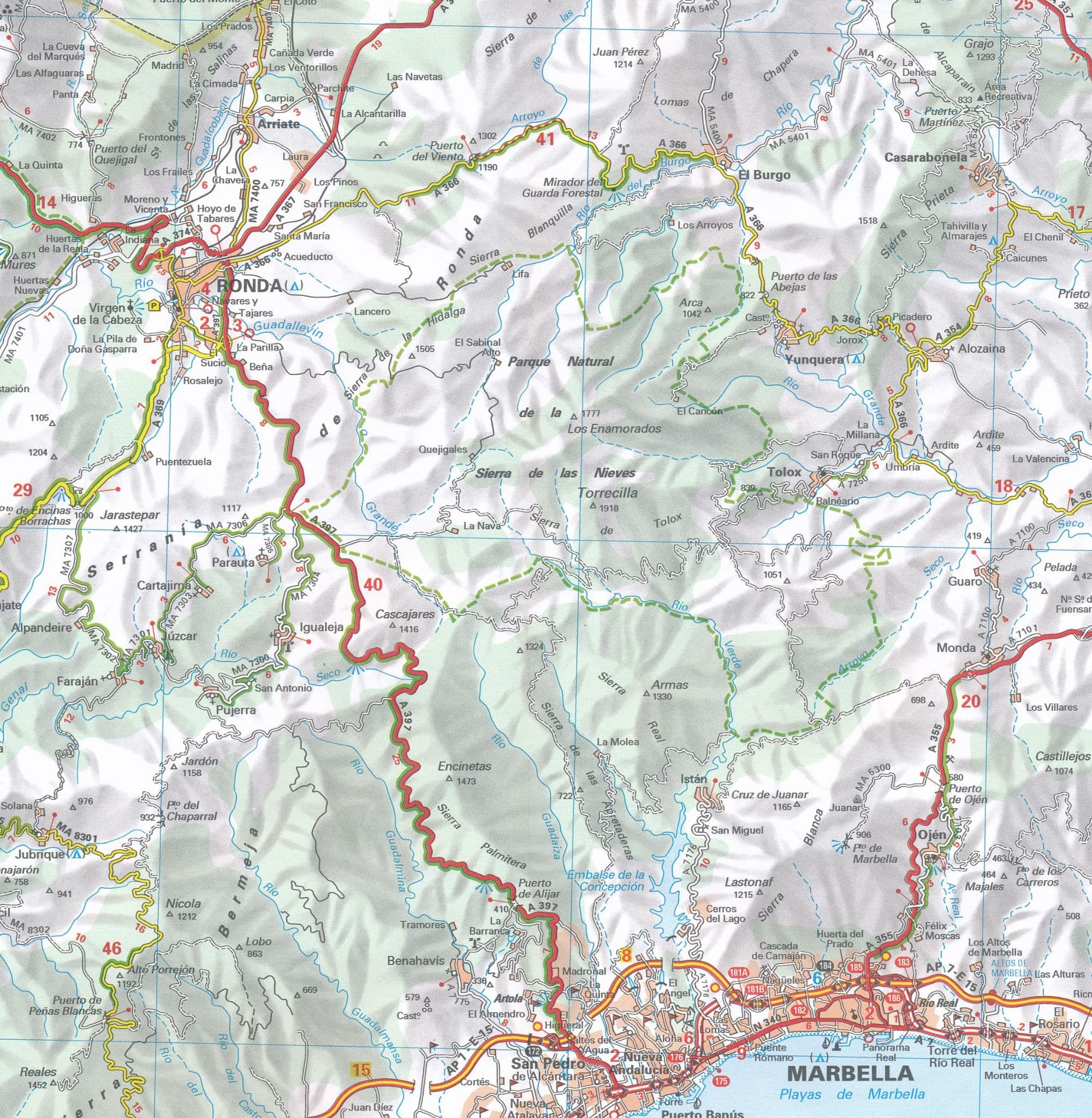 Costa Del Sol - Michelin Zoom Map - 124