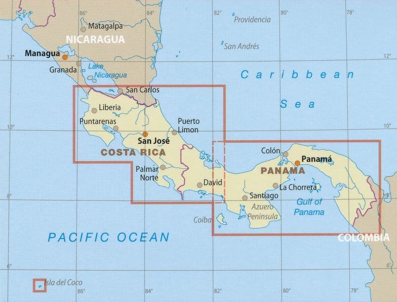 Costa Rica & Panama Road Map - Reise