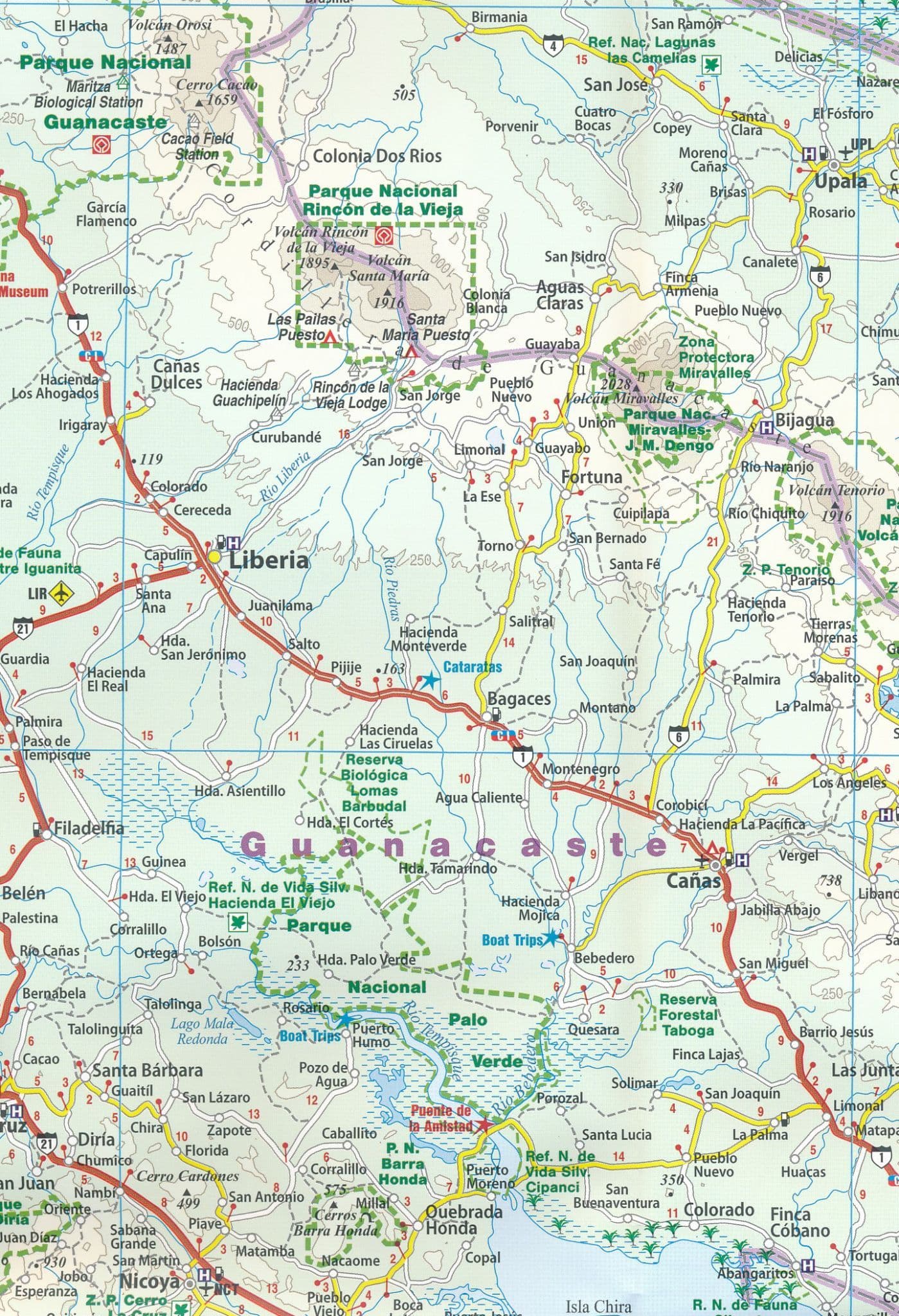 Costa Rica & Panama Road Map - Reise