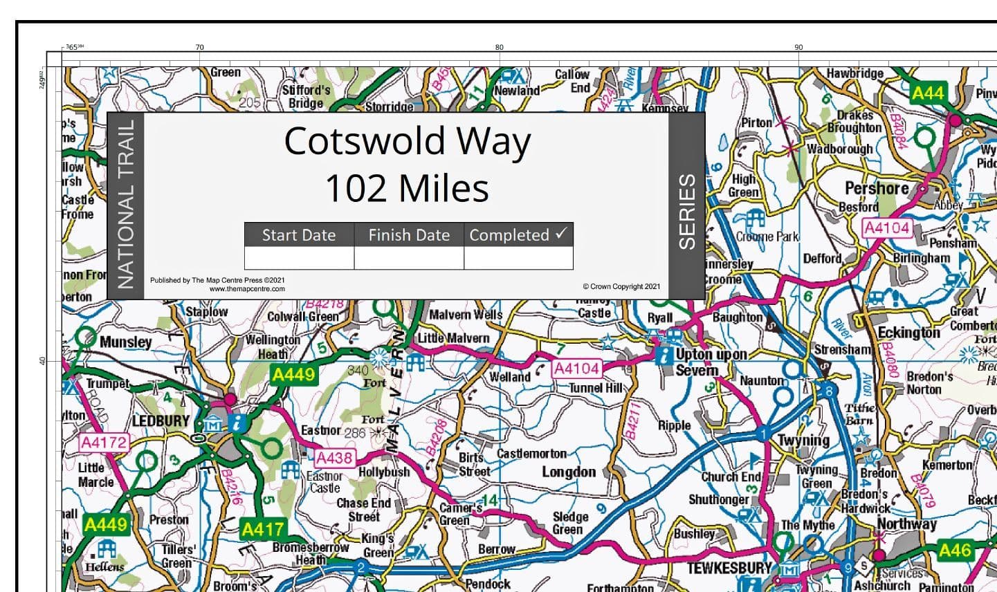 Cotswold Way - Wall Map