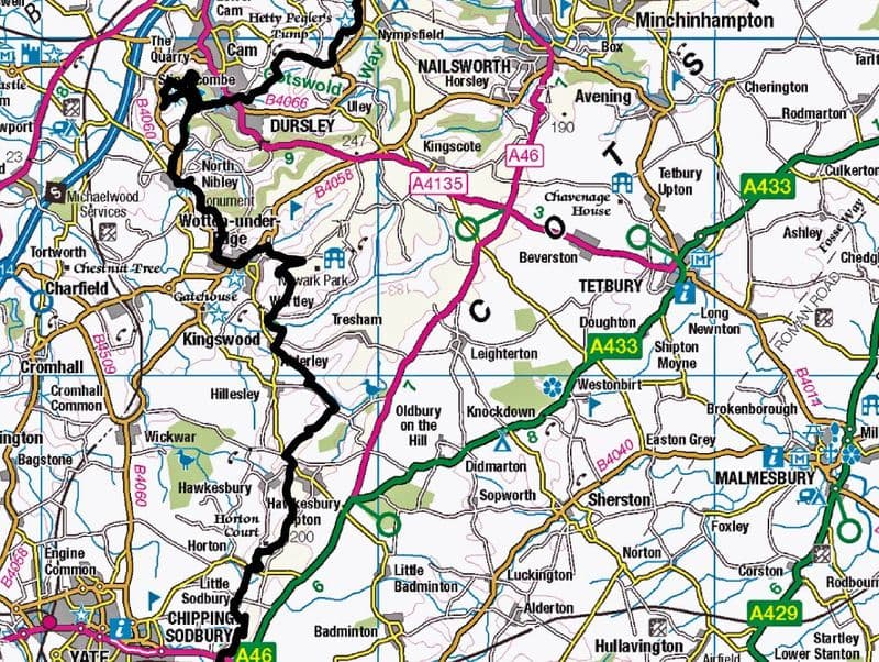 Cotswold Way - Wall Map