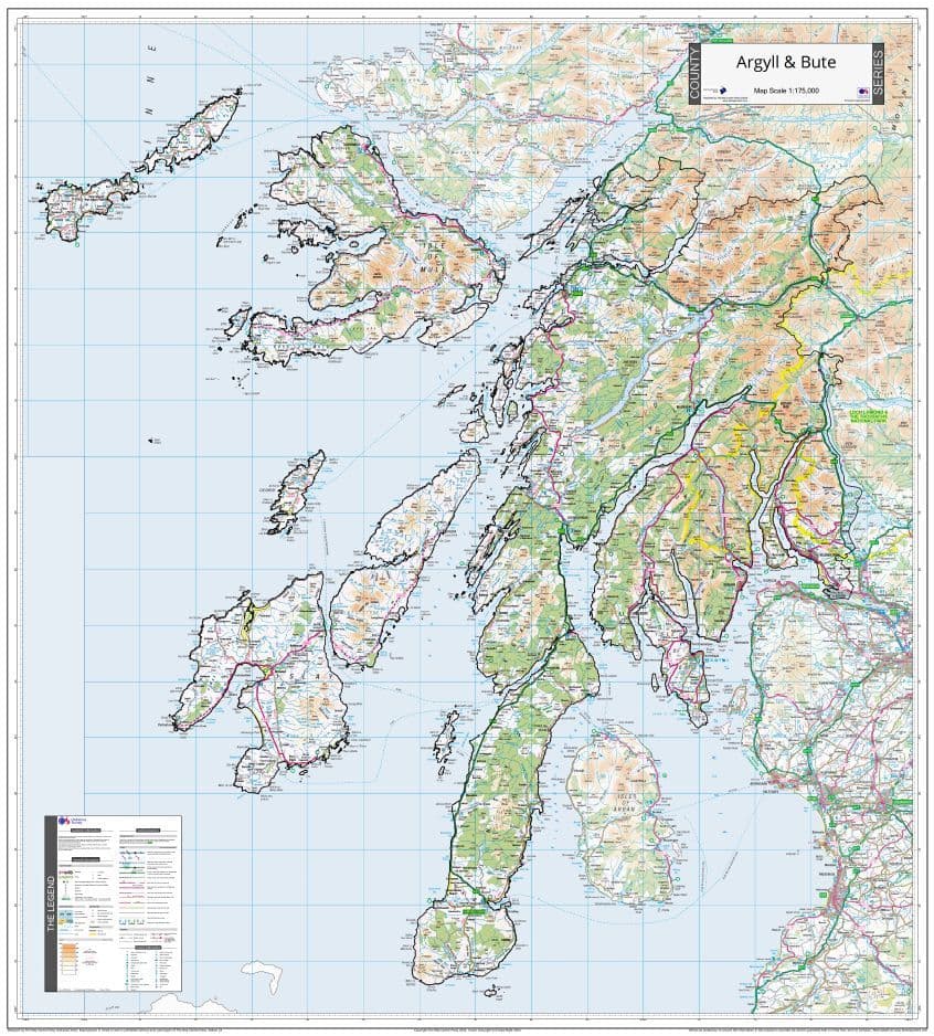 County Map of Argyll & Bute - 2024