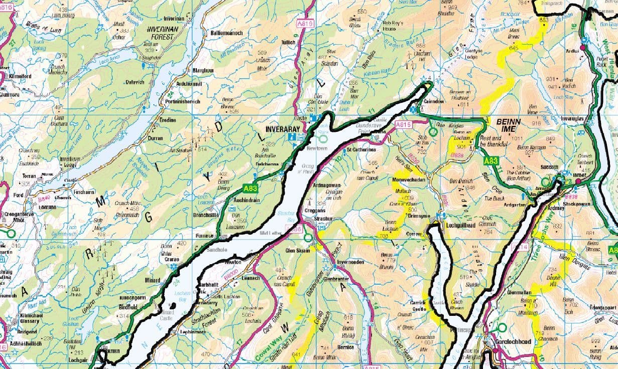 County Map of Argyll & Bute - 2024