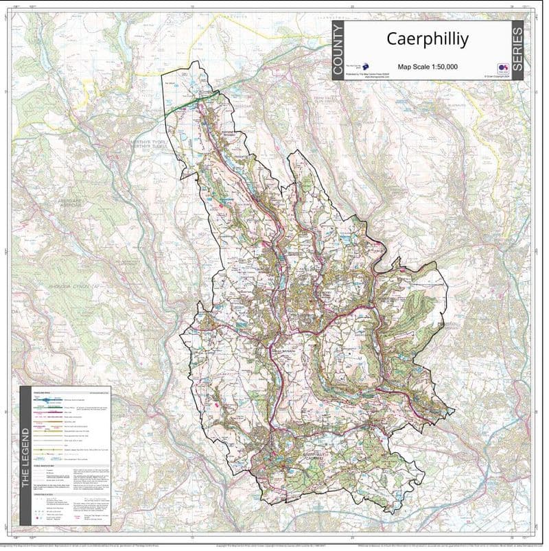 County Map of Caerphilly