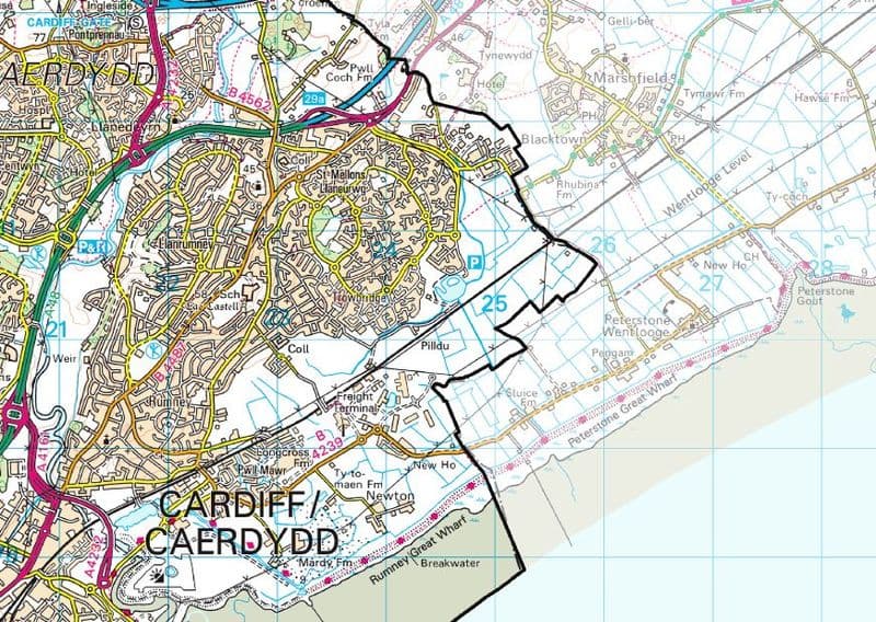 County Map of Cardiff