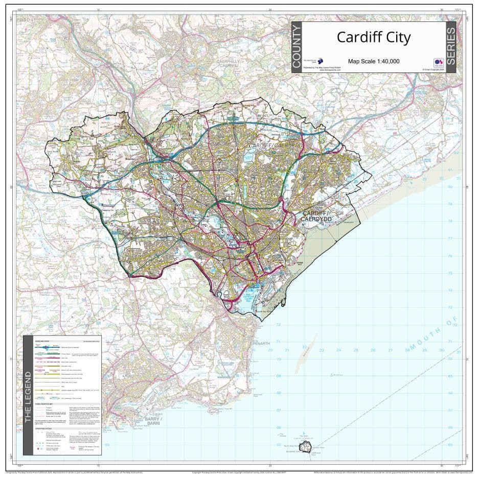 County Map of Cardiff
