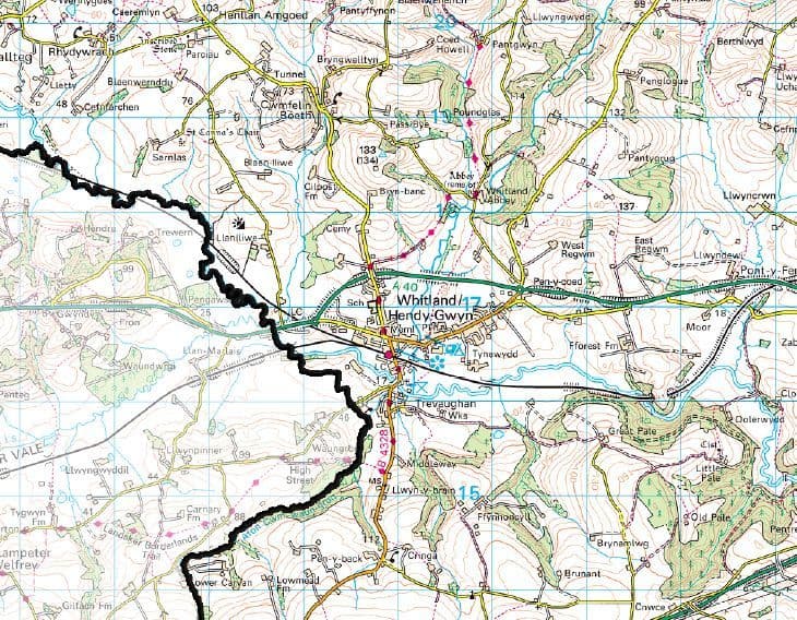 County Map of Carmarthenshire - EXTRA Large Edition