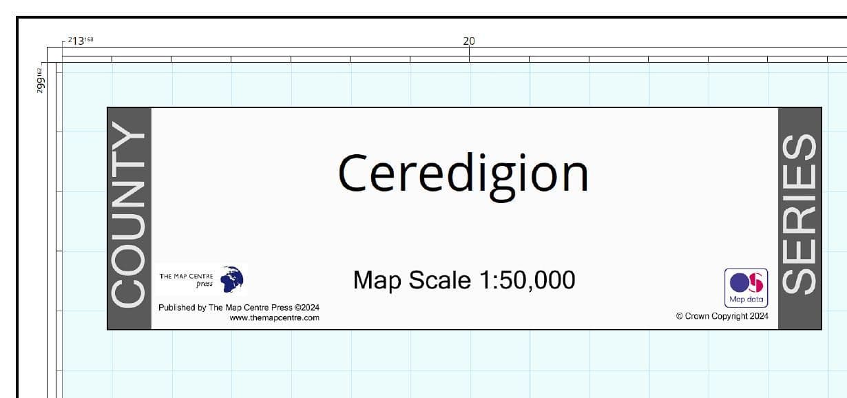 County Map of Ceredigion - EXTRA Large Edition