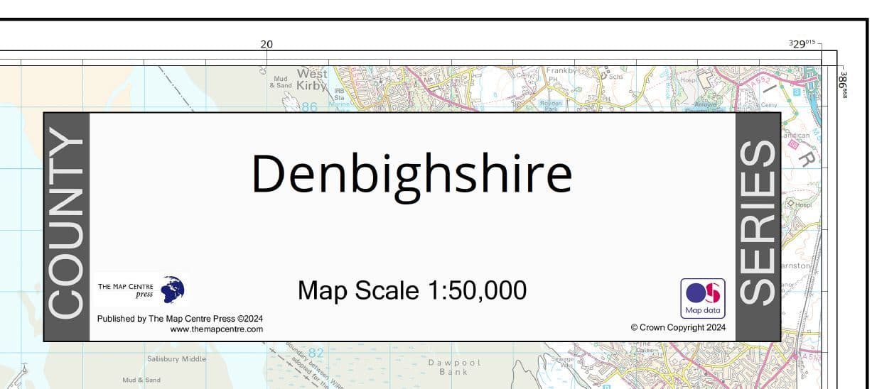 County Map of Denbighshire