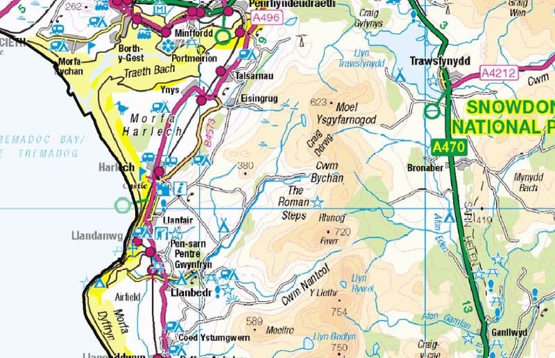 County Map of Gwynedd - 2024