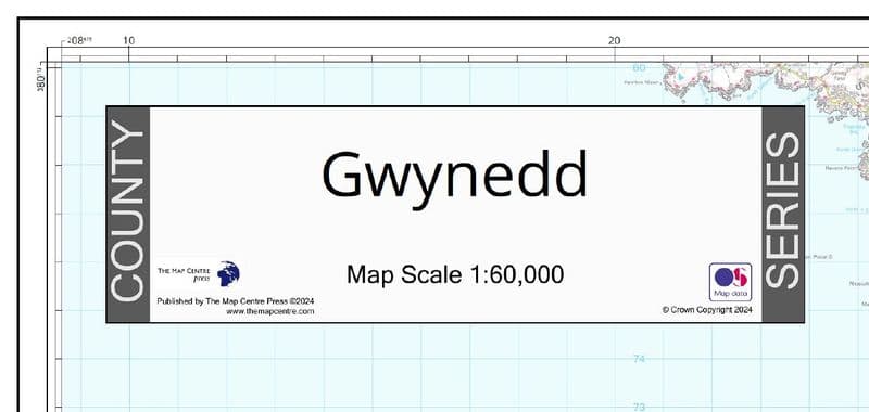 County Map of Gwynedd - EXTRA Large Edition