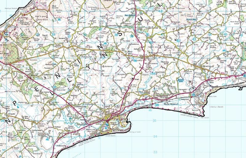 County Map of Gwynedd - EXTRA Large Edition