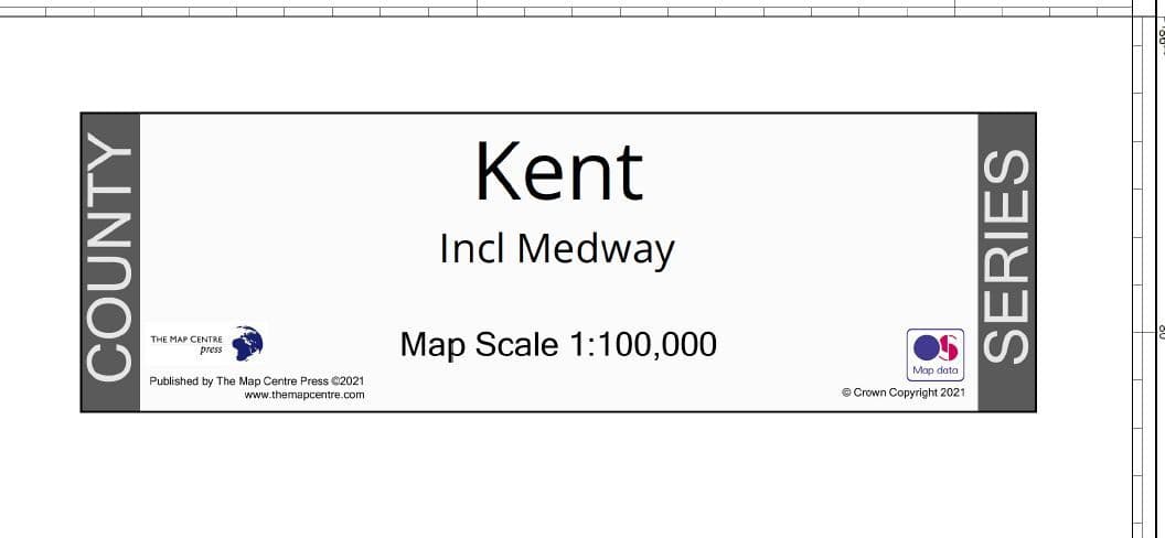 County Map of Kent - White Background