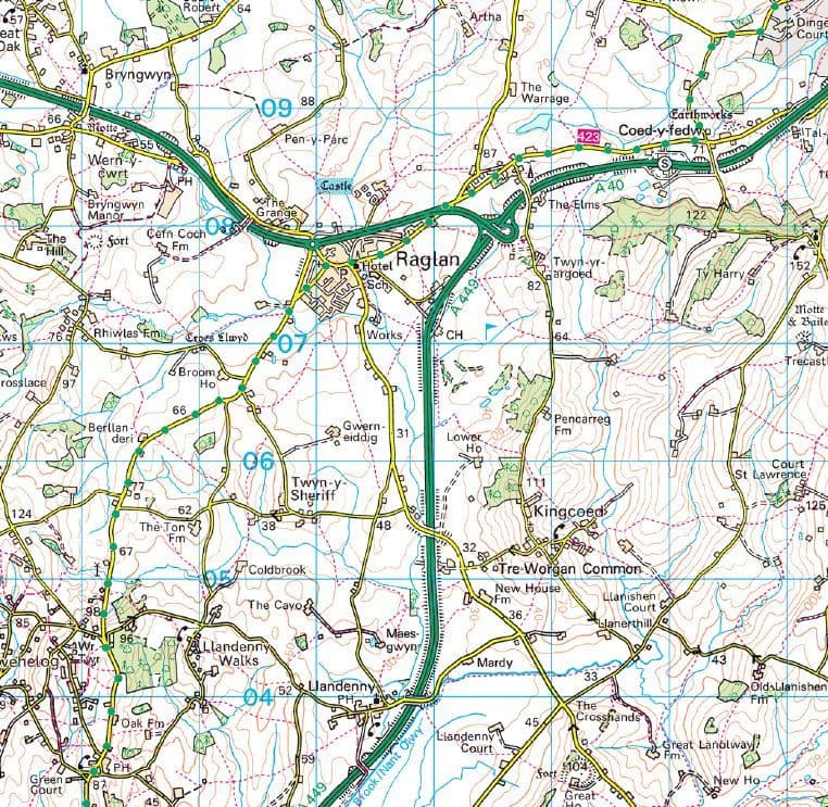 County Map of Monmouthshire - EXTRA Large Edition