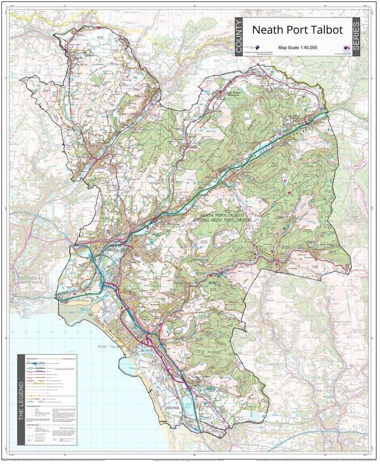 County Map of Neath Port Talbot