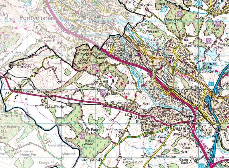 County Map of Newport City