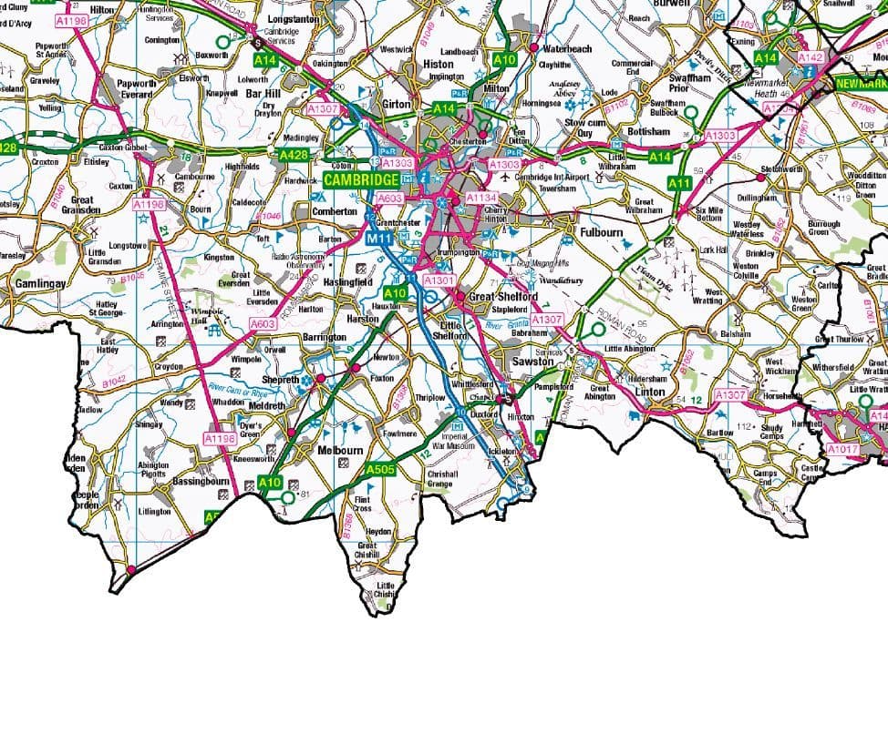 County Map of Norfolk Suffolk & Cambridgeshire - Special Sheet - 2025 ...