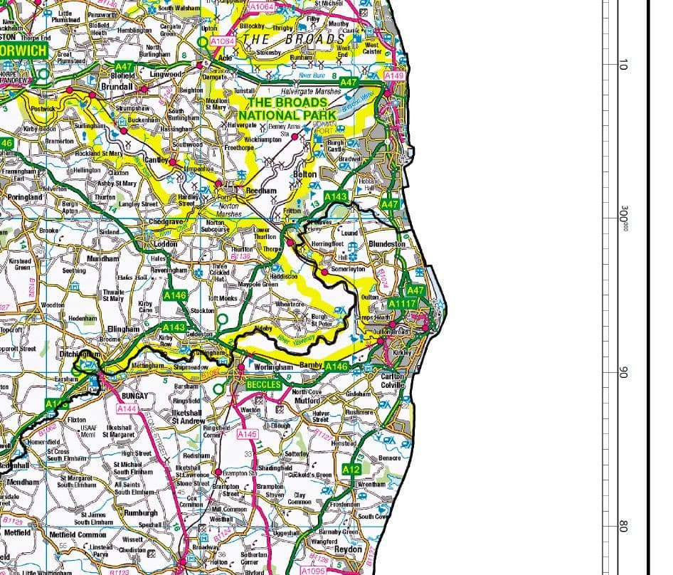 County Map of Norfolk Suffolk & Cambridgeshire - Special Sheet - 2025 ...
