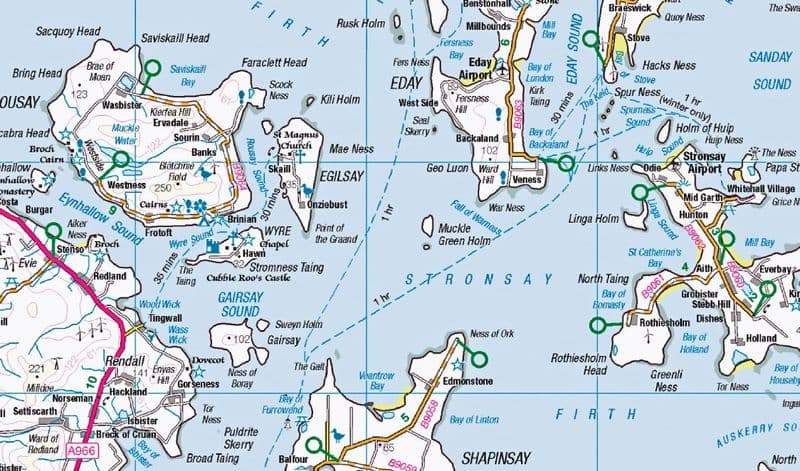County Map of Orkney - 2024