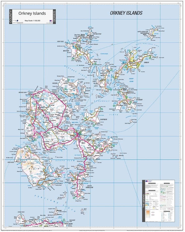 County Map of Orkney - 2024